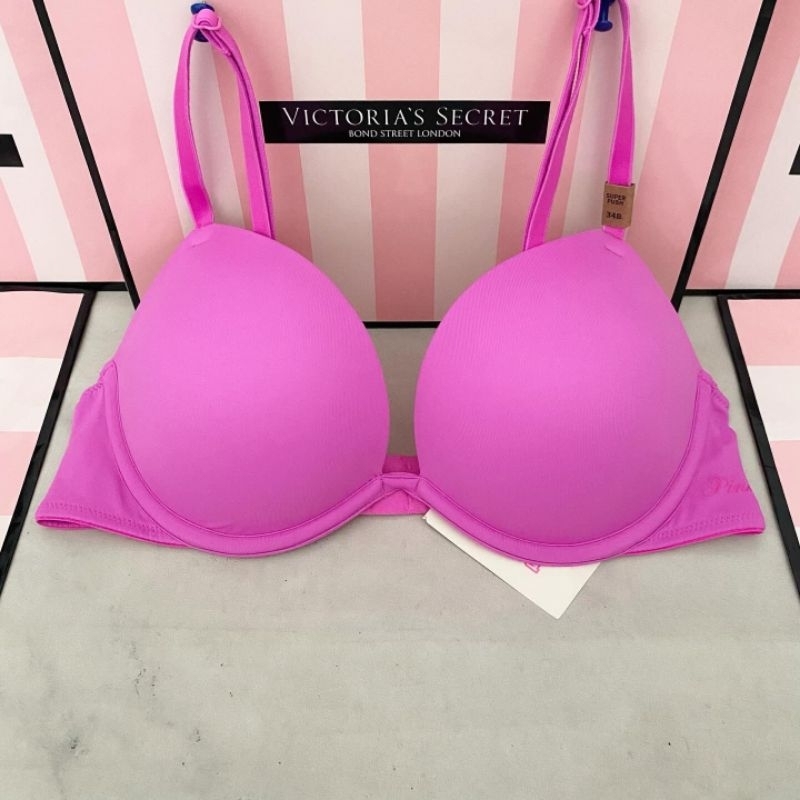 Jual Victoria Secret Pink Wear Everywhere Bra Super Push Up Level 4 32a