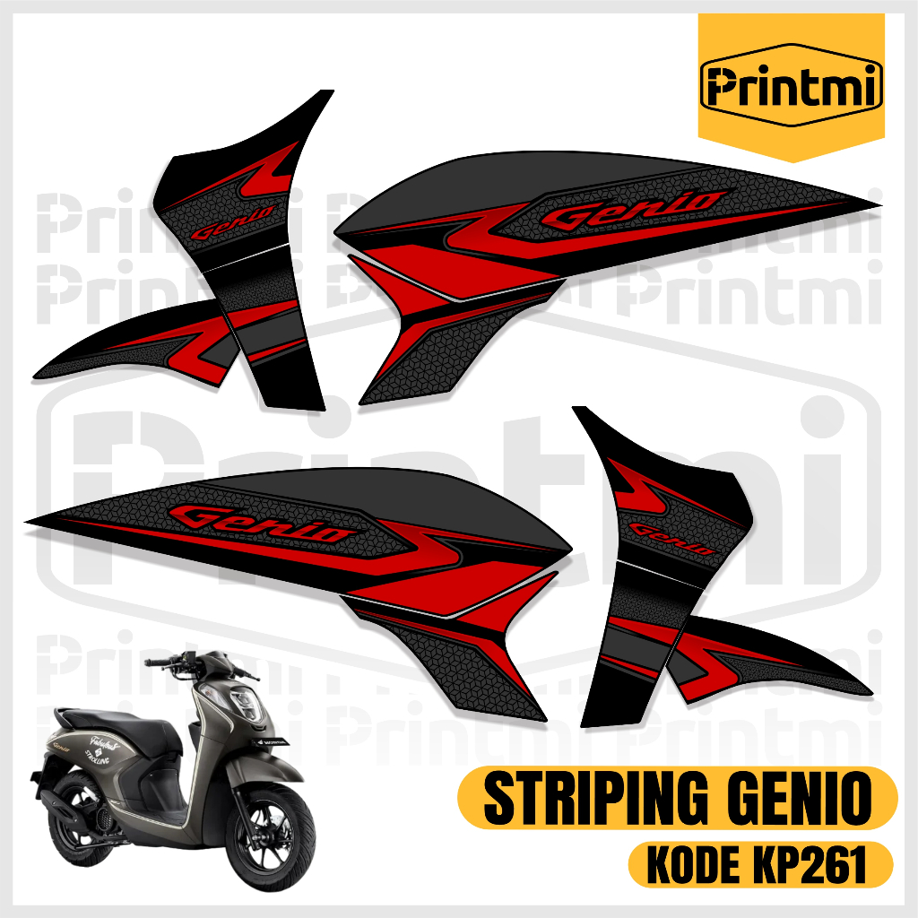 Jual Stiker Striping Motor Genio CBS ISS Variasi List Skotlet Printmi ...