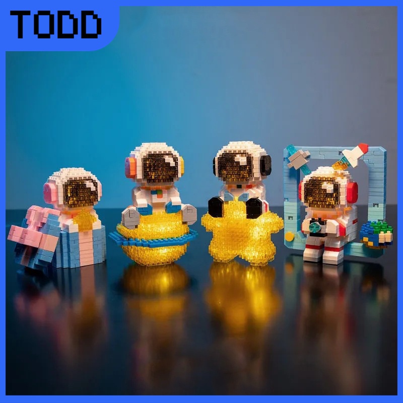 Jual TODD Blok Bangunan Astronot Model Miniatur Kit Bata Partikel Kecil ...