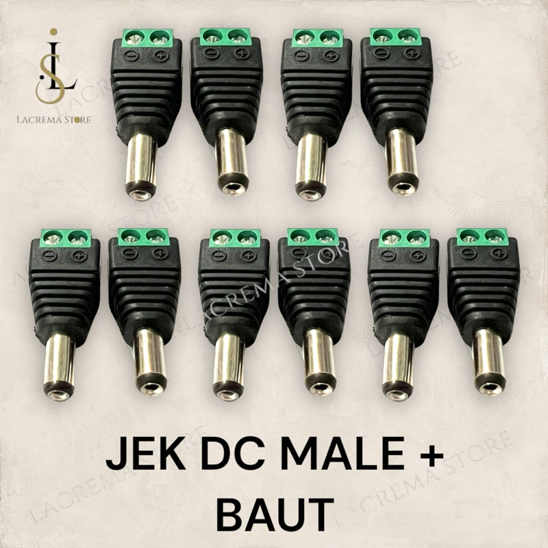 Jual CONNECTOR JACK JEK DC MALE CCTV BAUT | Shopee Indonesia