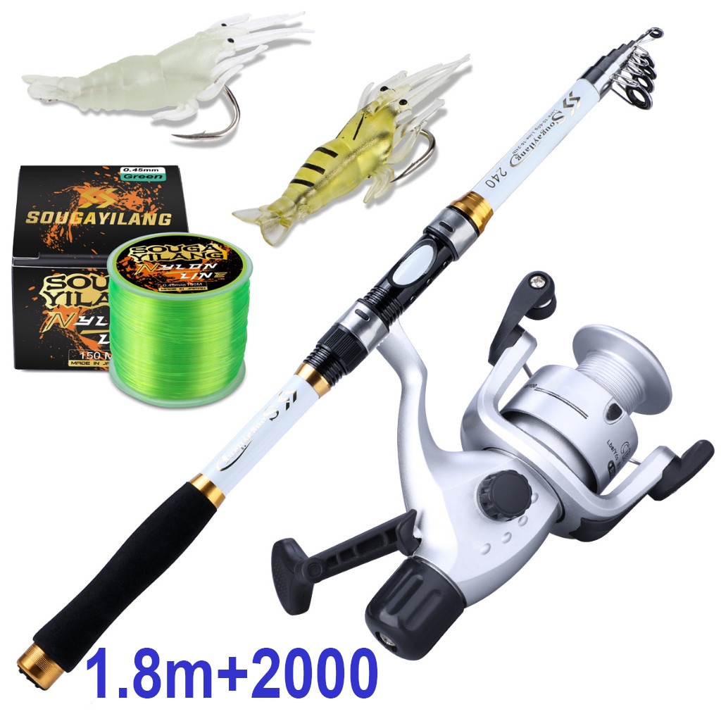 Jual Sougayilang pancing set joran pancing 1.8-2.4m 5.2：1GR reel ...