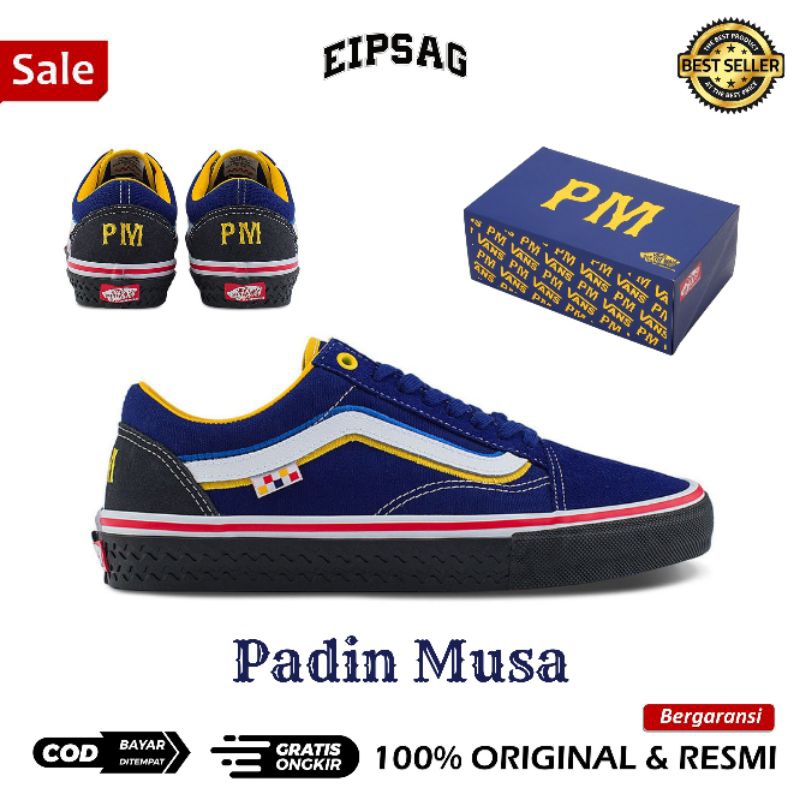 Jual Skate Old Skool x Padin Musa Blue RESMI ORIGINAL | Shopee Indonesia