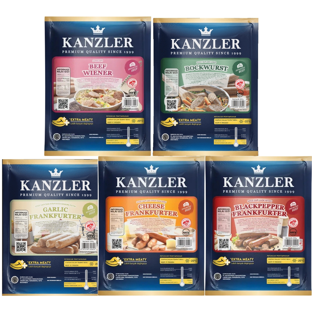 Jual KANZLER -Frankfurter Series- Beef Wiener 360gr | Cheese 360gr ...