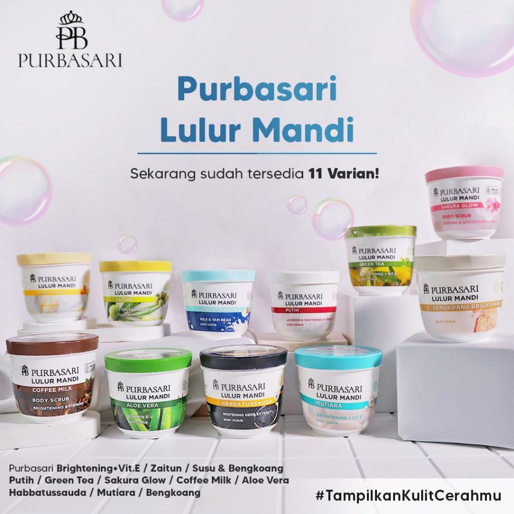 Jual PURBASARI LULUR MANDI 100GR LULUR PEMUTIH DAN PELEMBAB KULIT ...