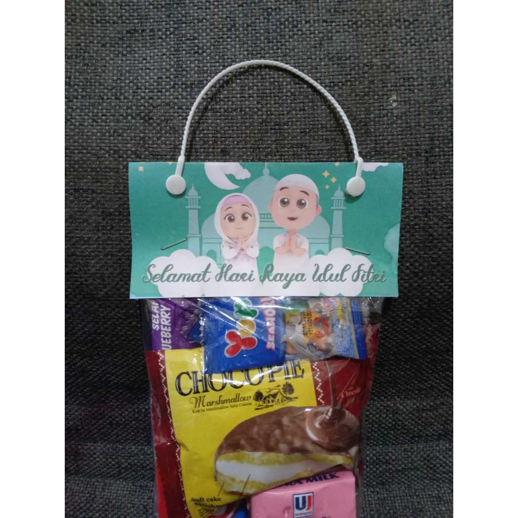 Jual 12x25 Tas Snack Lebaran / Label Snack Idul Fitri / Plastik Snack ...
