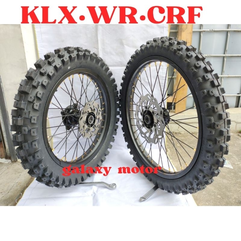 Jual PAKET Komplit Velg Klx 16 19 - 18 21 Paketan Velg Cross Trail KLX ...