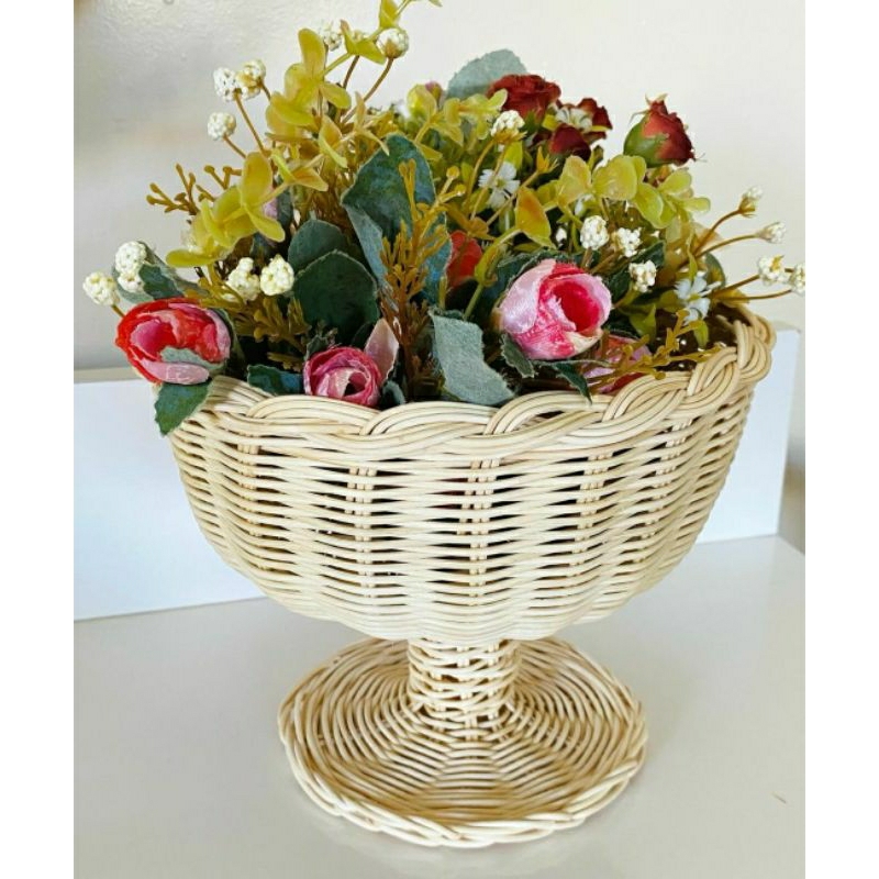 Jual Vas bunga/dulang buah rotan (tanpa bunga) | Shopee Indonesia