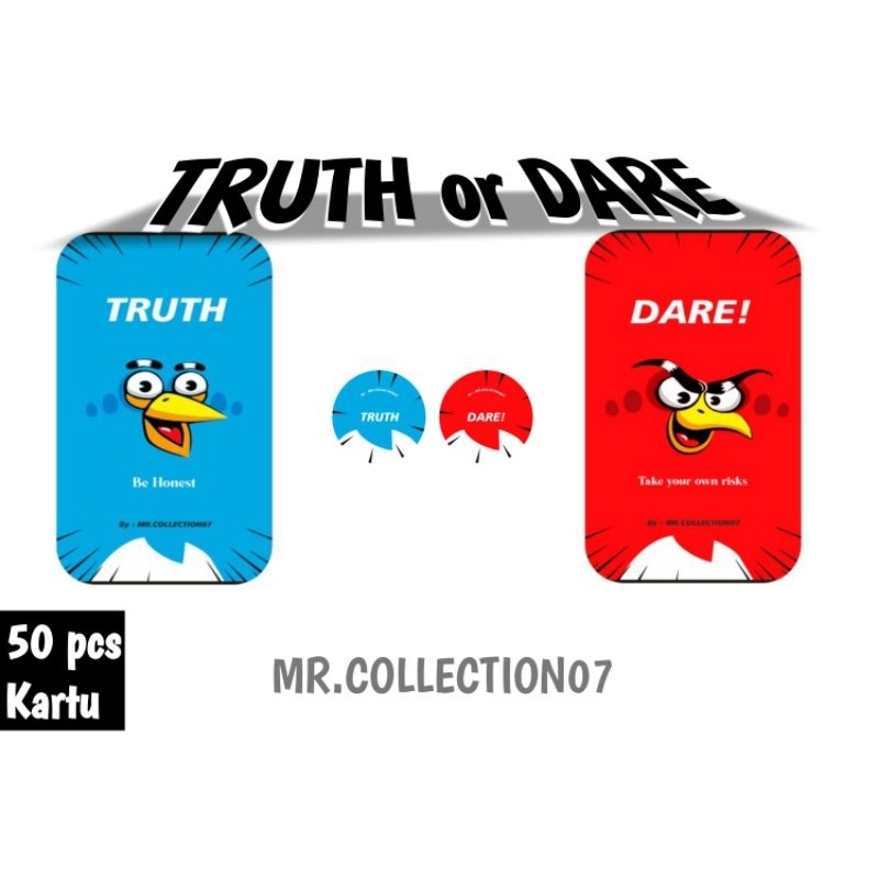 Jual Kartu Permainan TRUTH or DARE - Angry Birds Face Game Card ...