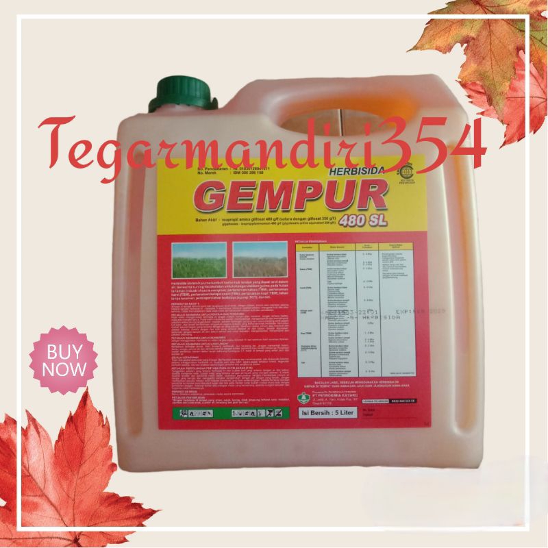 Jual Herbisida gempur 480sl 5liter obat rumput mati sampai akar Gempur ...