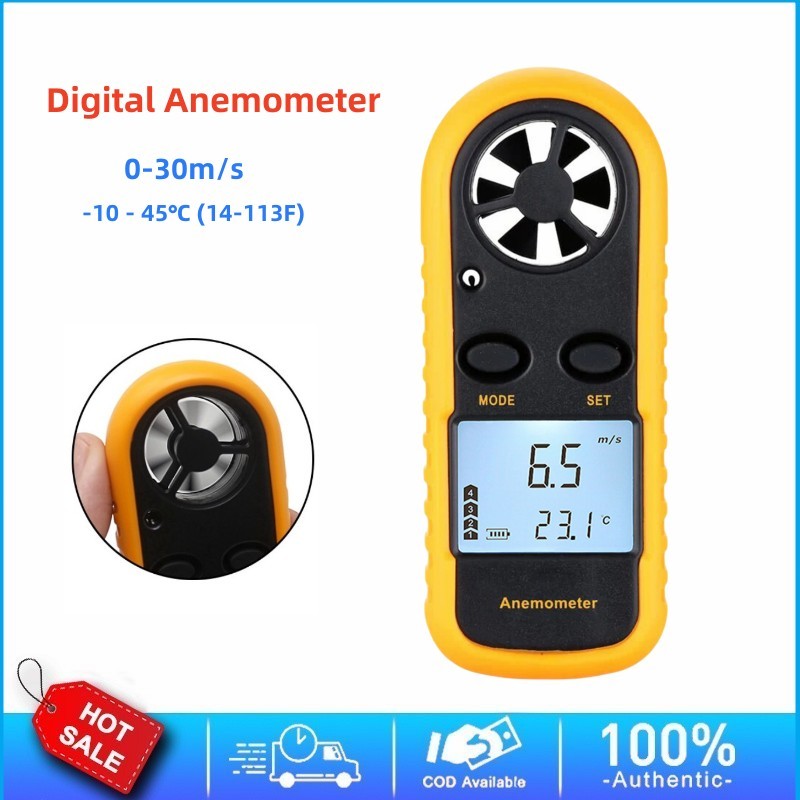 Jual ⭐Ready Stock⭐Digital Wind Anemometer Pengukur Kecepatan Angin ...