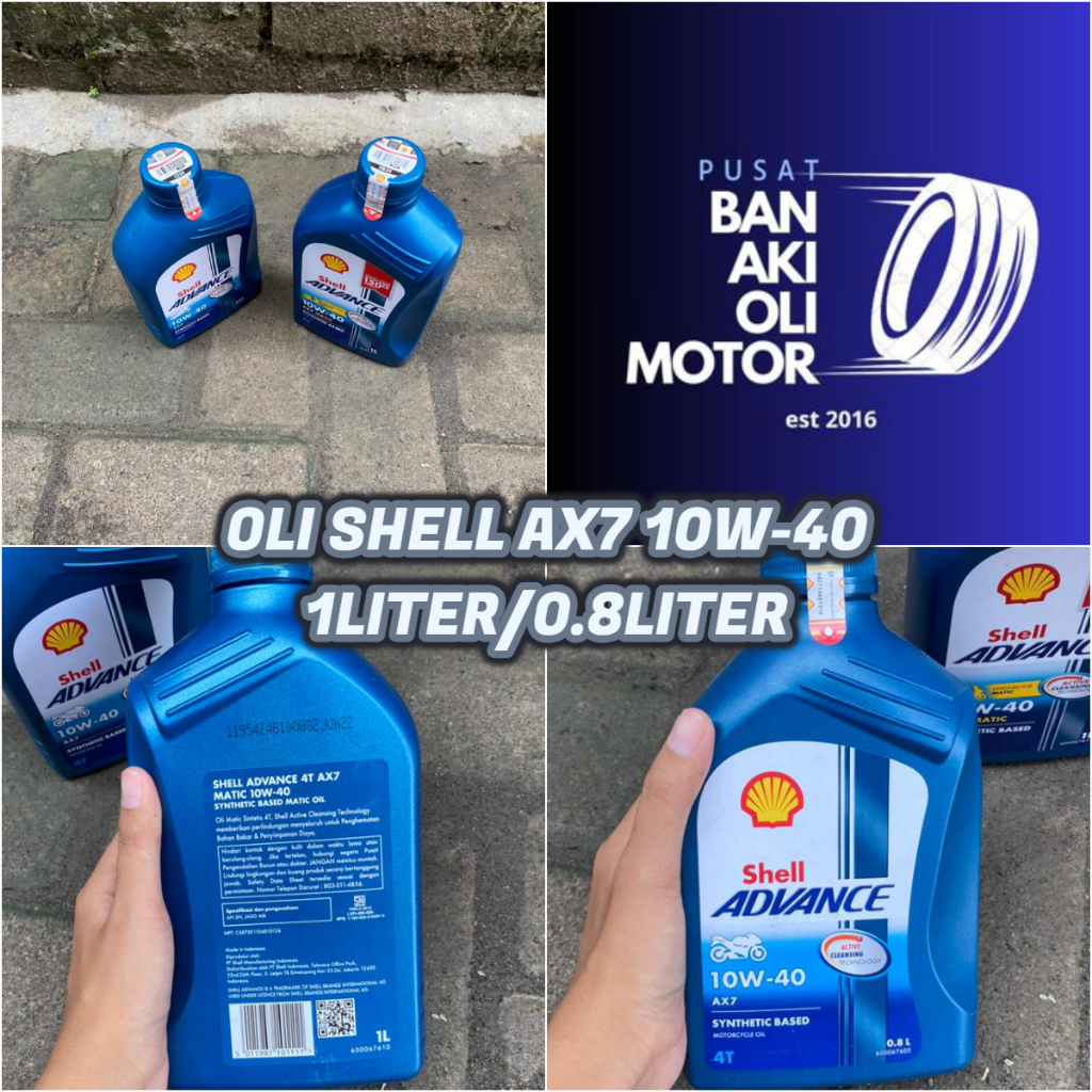 Jual OLI SHELL ADVANCE AX7 MANUAL MATIC SYNTHETIC 4T 1L//0.8L || OLI ...