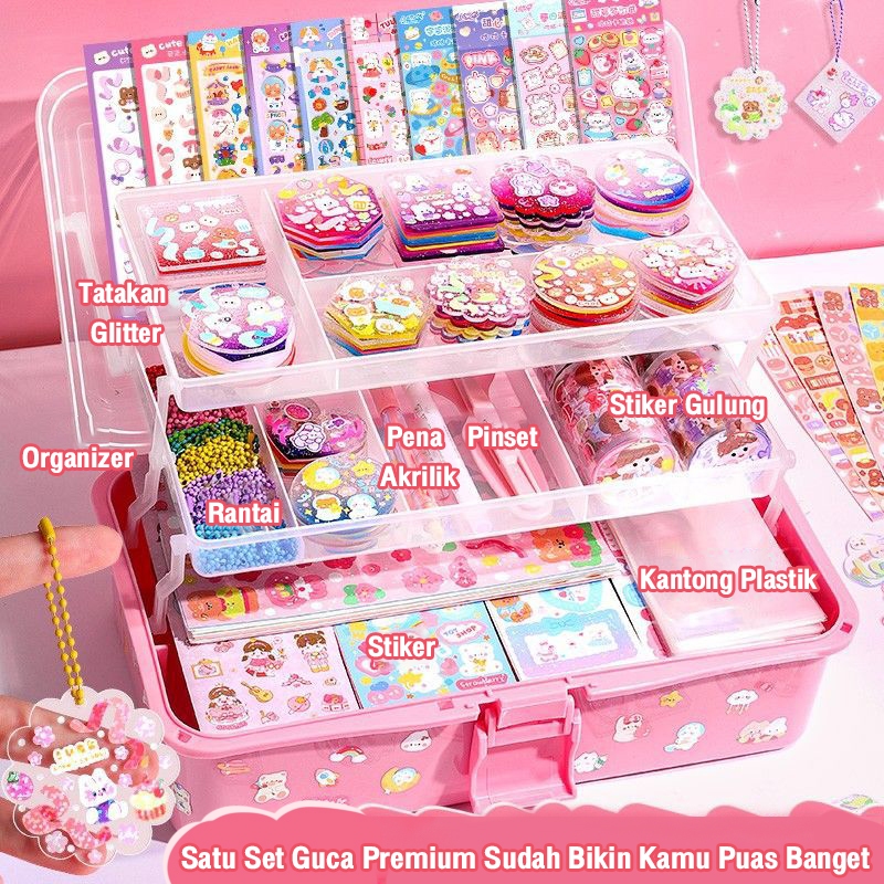 Jual Tatajoy Mewah DIY Guka Set DIY Gantungan Kunci DIY Keychain Guka ...