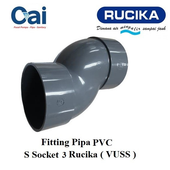 Jual Sambungan Pipa PVC - S Socket Rucika 3 inch ( V U S S ) | Shopee ...