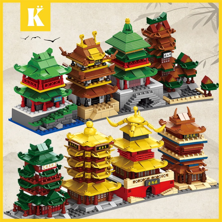 Jual Keeppley Brick Chinese Architecture Mini Nano Balok Garden Cina ...