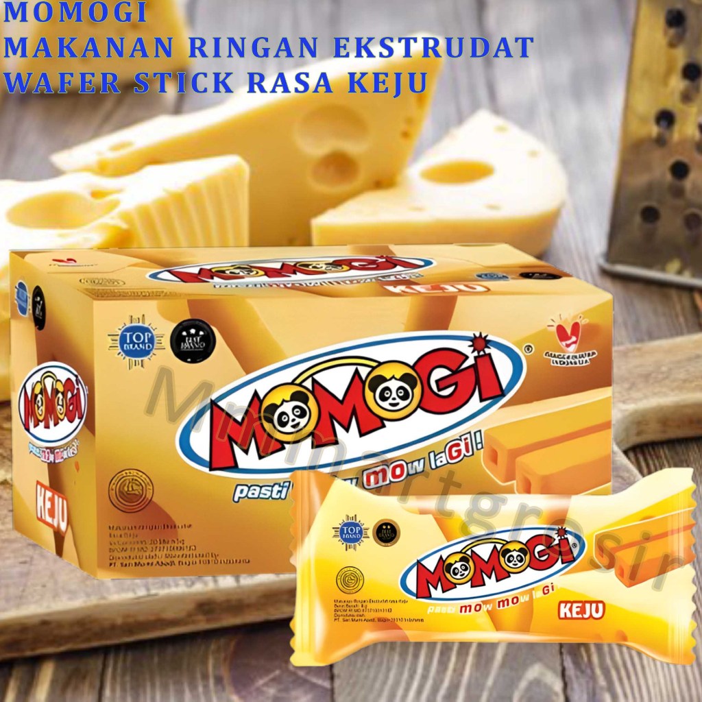 Jual Momogi / Makanan Ringan Ekstrudat / Wafer Stik Rasa Keju / 1box ...