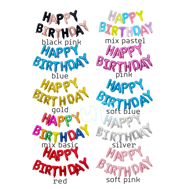 Jual Paket Balon Foil Set Happy Birthday HBD Ulang Tahun Premium ...