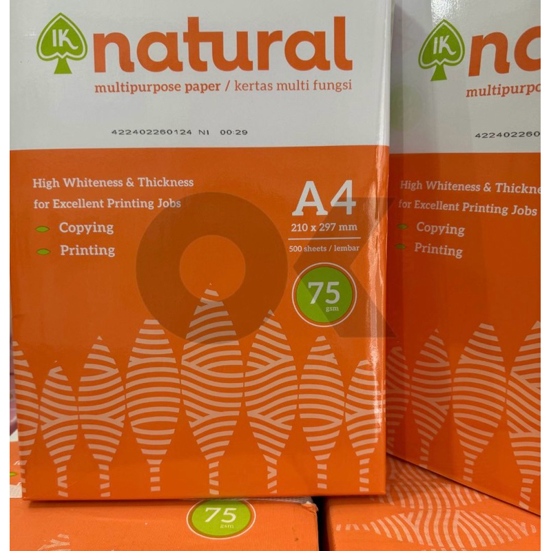 Jual Kertas HVS A4 NATURAL 75gr (harga per 1 rim) | Shopee Indonesia