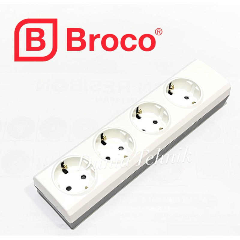 Jual BROCO Stop Kontak 4 Lubang 15340 CP Colokan Listrik 4 Lubang ...