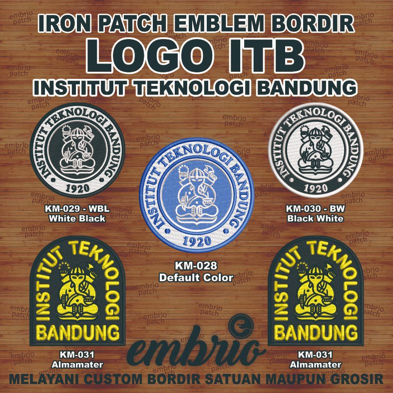 Jual Patch ITB emblem bordir logo Institut Teknologi Bandung - 7cm ...