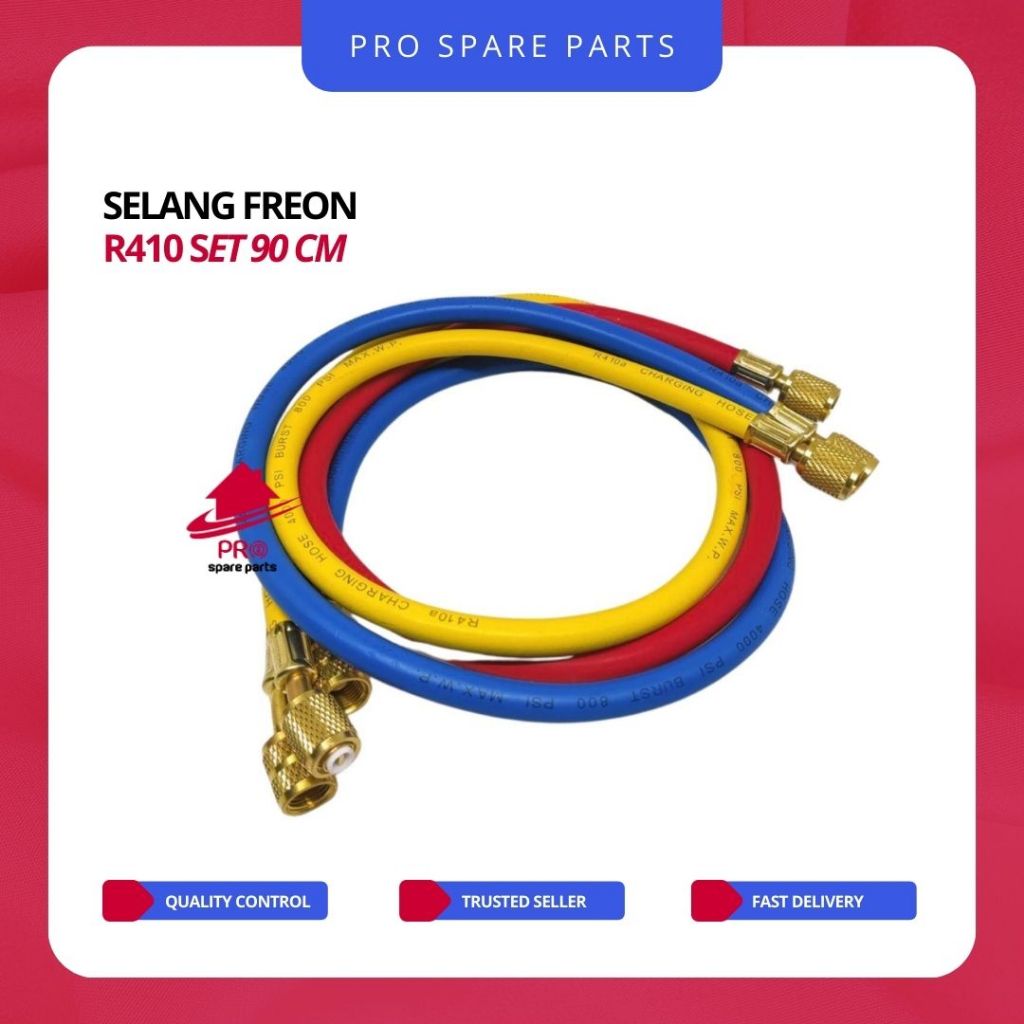 Jual Selang Freon R410 1 Set 90 CM - Slang Manifold Testing/Pengisian ...