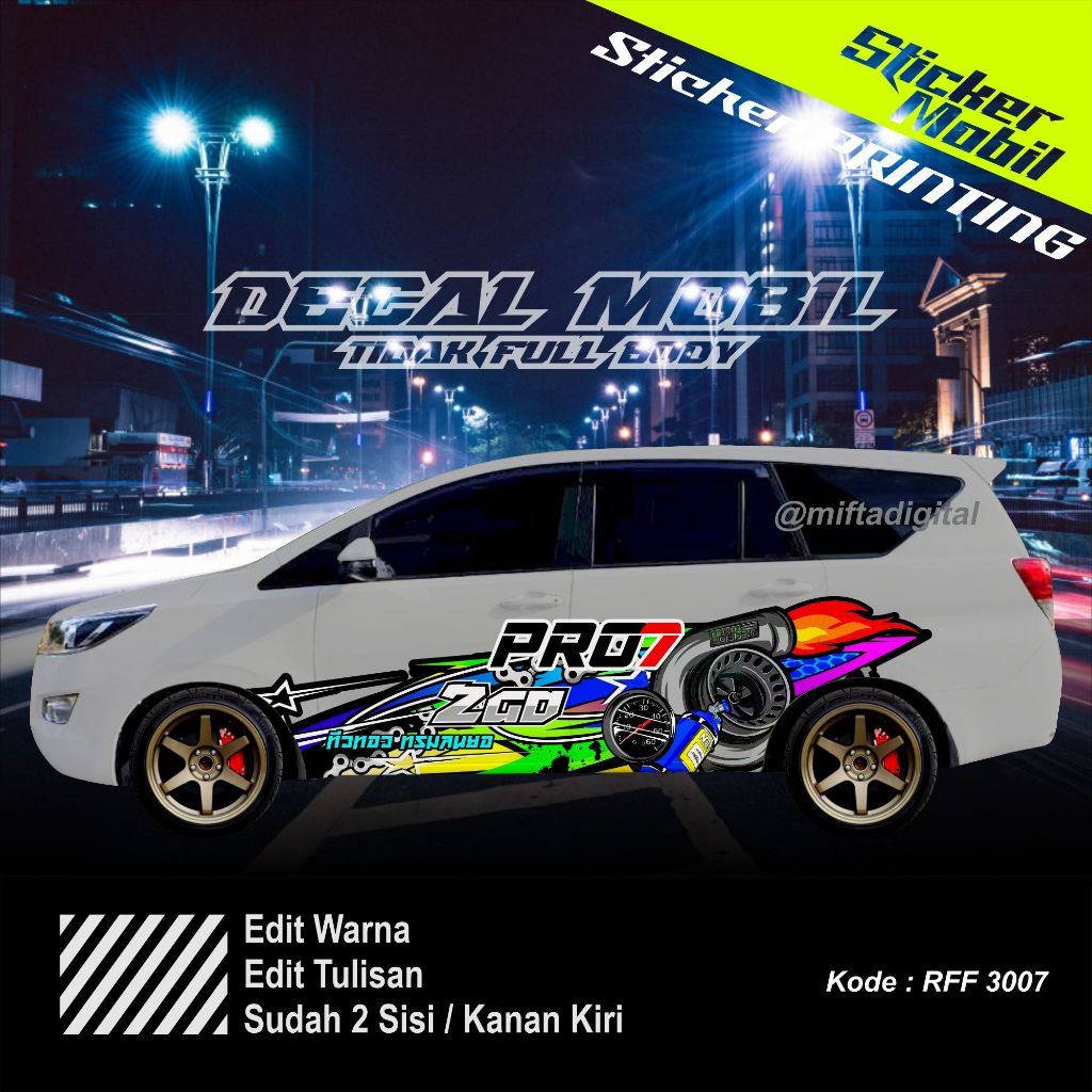 Jual Sticker Variasi Mobil Striping Keren Mobil Pajero, Fortune, Innova ...