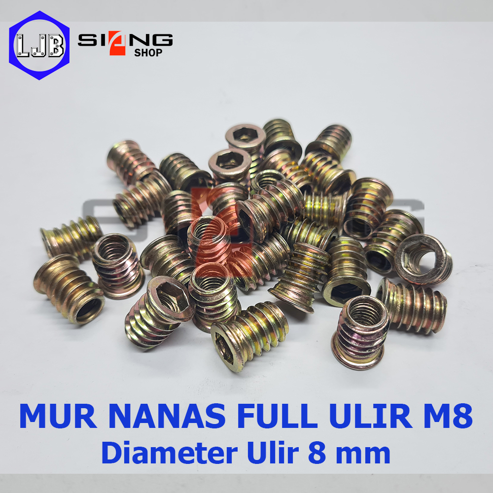 Jual Mur Nanas / Mur Tanam M8 Full Ulir | Shopee Indonesia
