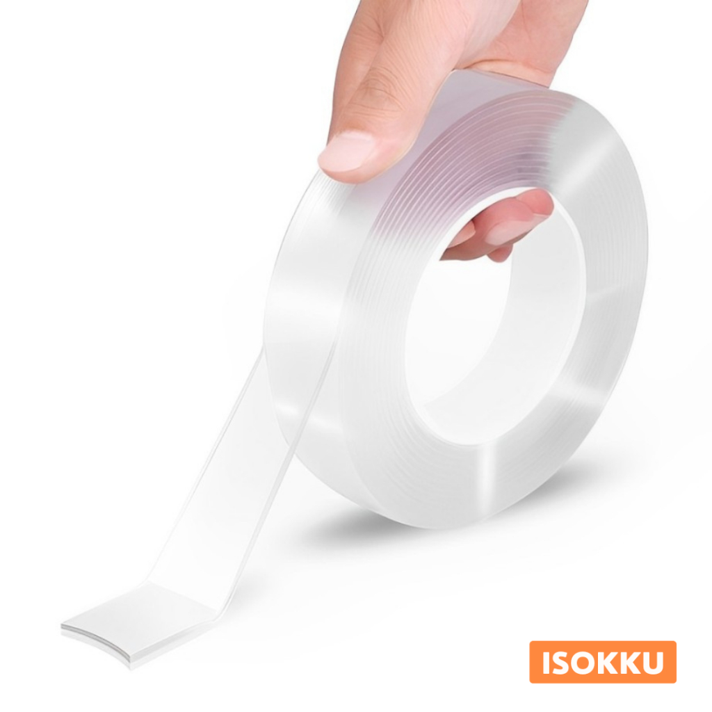 Jual Double Tape Selotip Isolasi Lem Perekat Dinding Transparan 500 x 3 ...