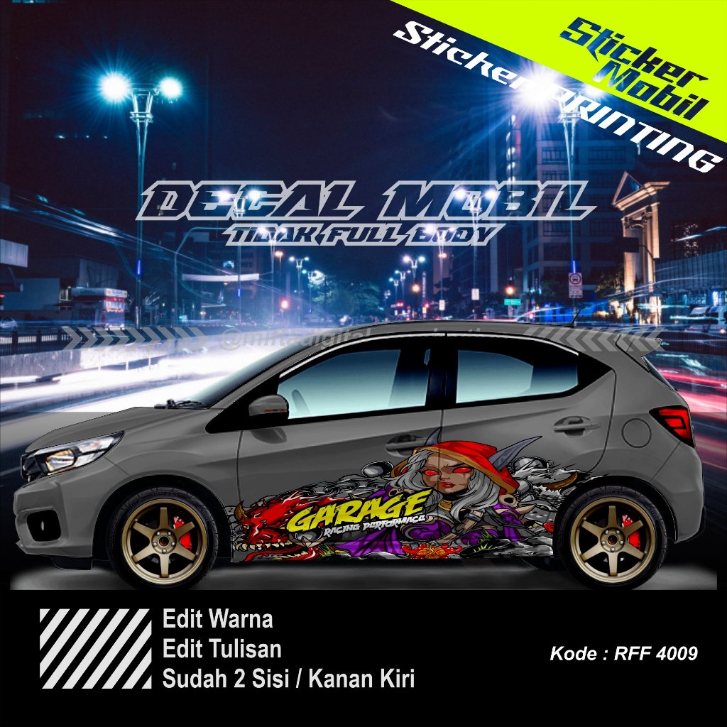Jual Striping Mobil Jazz Cutting Sticker - Agya - Brio - Raize - Yaris ...