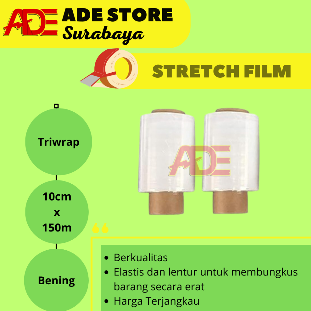 Jual Stretch Film 10cm x 150m | Shopee Indonesia