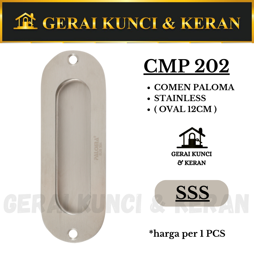 Jual PALOMA CMP 202 OVAL 12 CM HANDEL PINTU GESER HANDLE PINTU SLIDING | Shopee Indonesia
