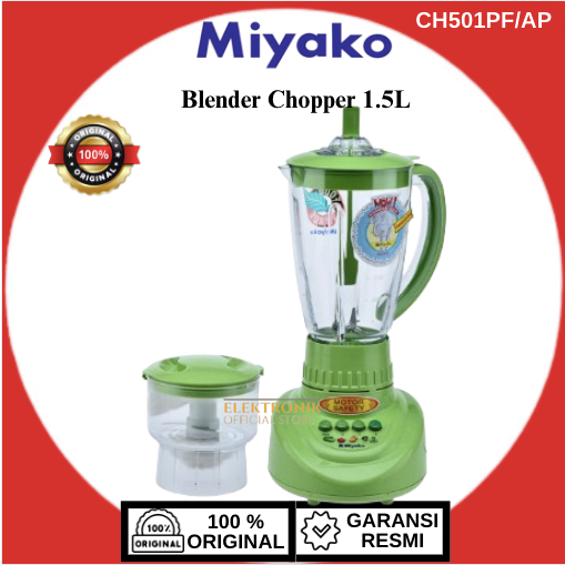 Jual MIYAKO BLENDER CHOPPER PLASTIK CH501PF/AP 1.5L/CH-501PF/AP/CH-501 ...