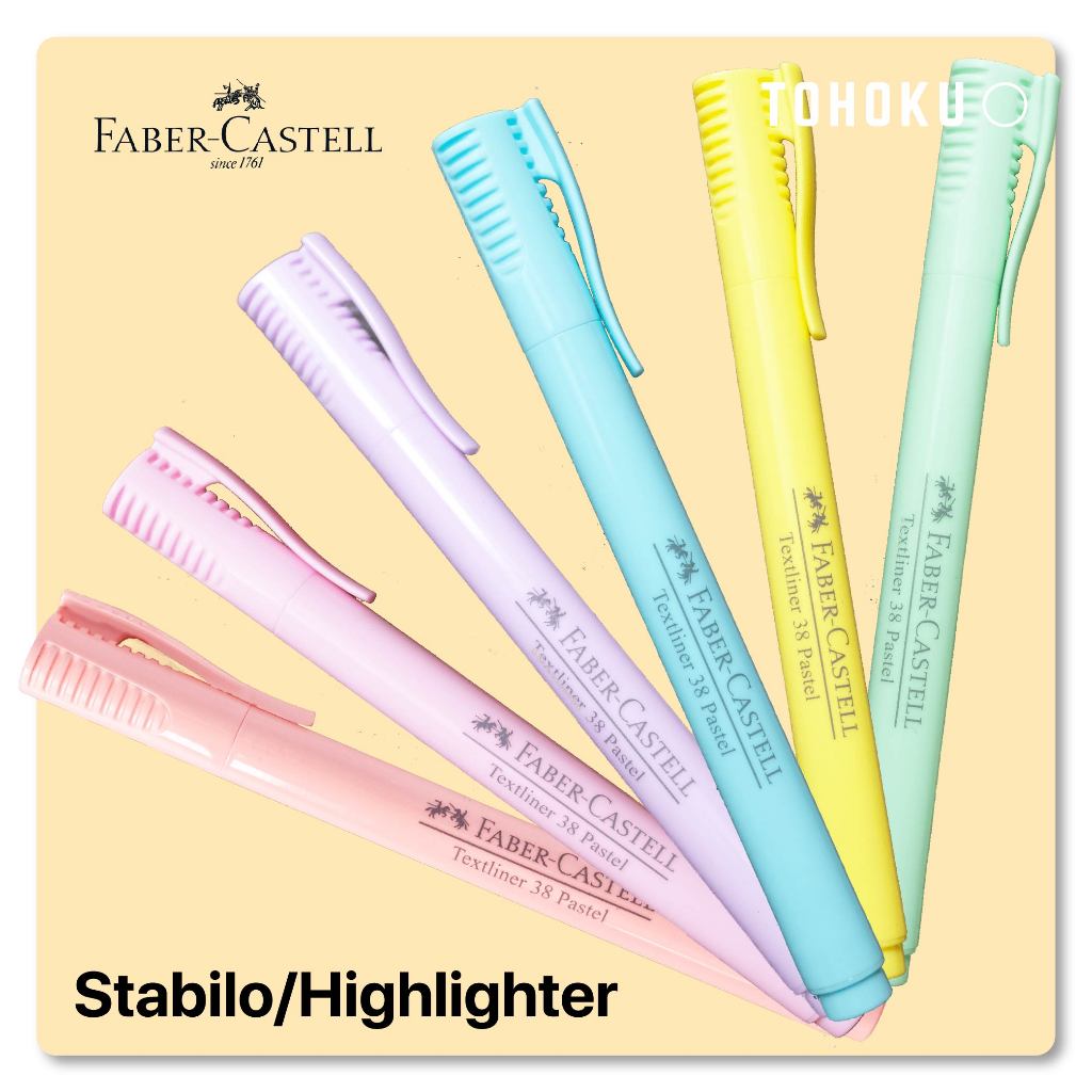 Jual Highlighter / Textliner Stabilo Pastel Faber Castell 38 | Shopee ...