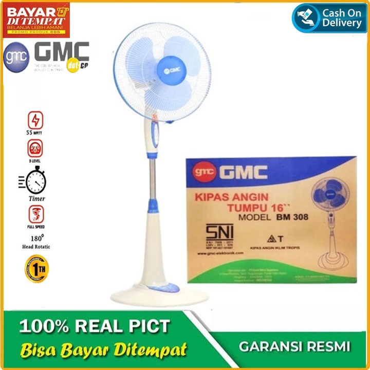 Jual GMC Kipas Angin Berdiri Stand Fan 16 Inch BM 308 promo | Shopee Indonesia