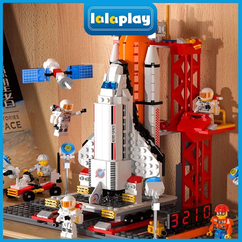 Jual Lalaplay Mini Roket Space Mainan Balok Blok Susun Nano Building ...