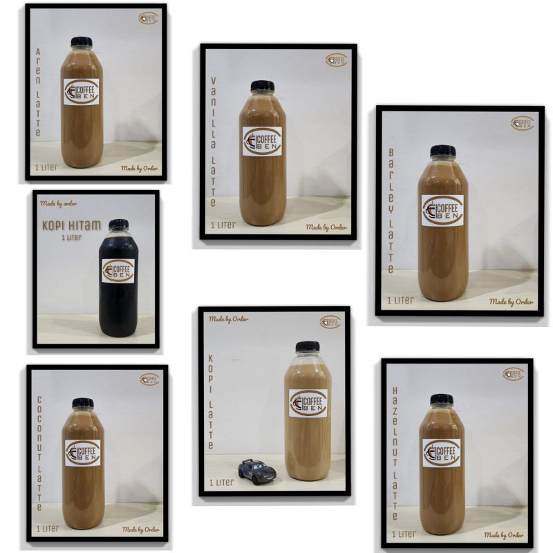 Jual Kopi CoffeeBen botolan 1Liter Kopi Latte Americano | Shopee Indonesia