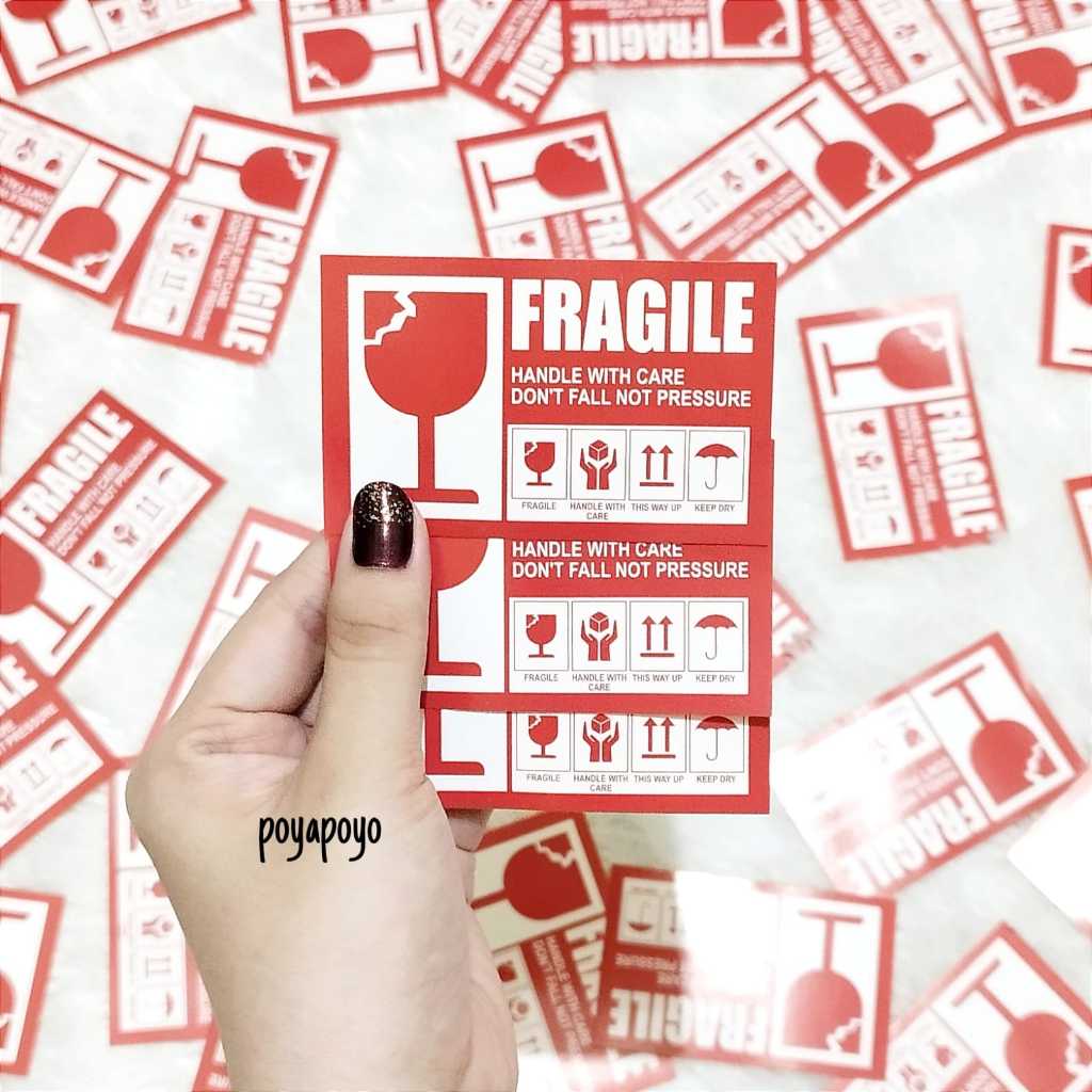 Jual Sticker Fragile Stiker Fragile Murah Sticker Pecah Belah Fragile