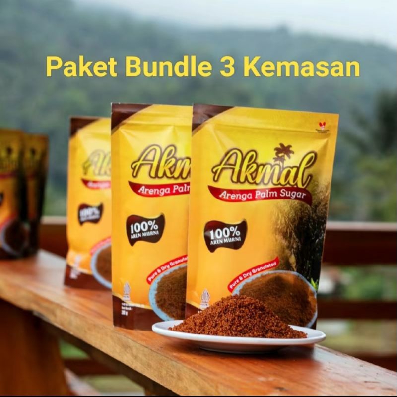 Jual Gula Aren Bubuk Kristal | Semut Organik 3 x 200 g | Shopee Indonesia