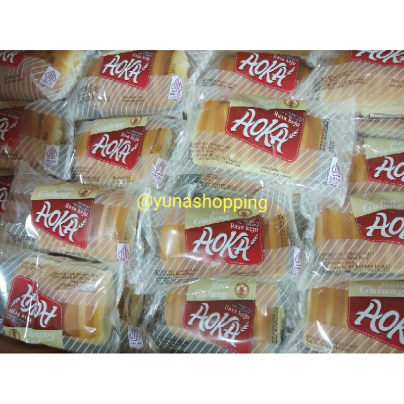 Jual Aoka Roti gulung rasa keju 4 pc@60g | Shopee Indonesia