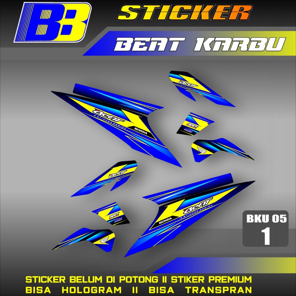 Jual Stiker Striping Beat Karbu BISA HOLOGRAM 2008 2009 2010 2011 2012 ...