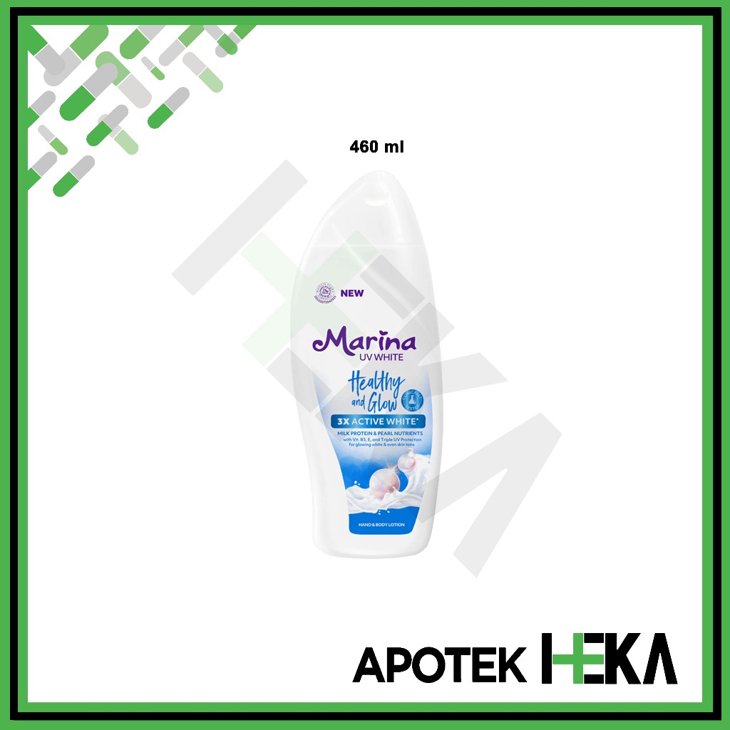 Jual Marina Handbody Lotion UV White Healthy and Glow - Milk Protein ...