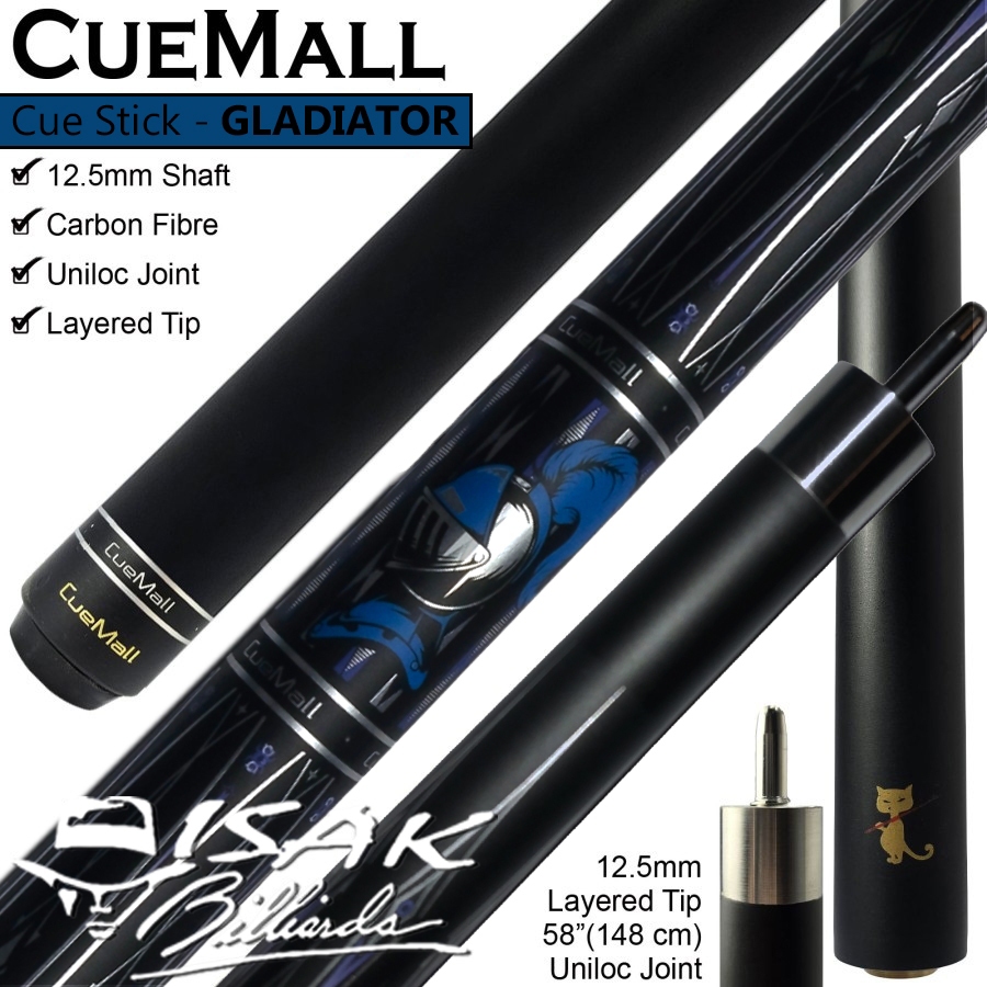 Jual CueMall Gladiator - Carbon Uniloc Low Deflection Stick Billiard ...