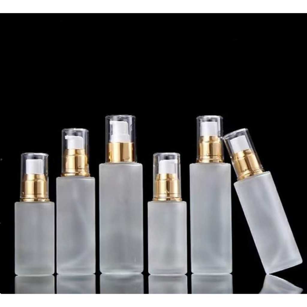 Jual Botol Serum Spray/Pump Botol 20ml 30ml 50ml 60ml 80ml 100ml 120ml Kaca Frosted Doff Tutup ...