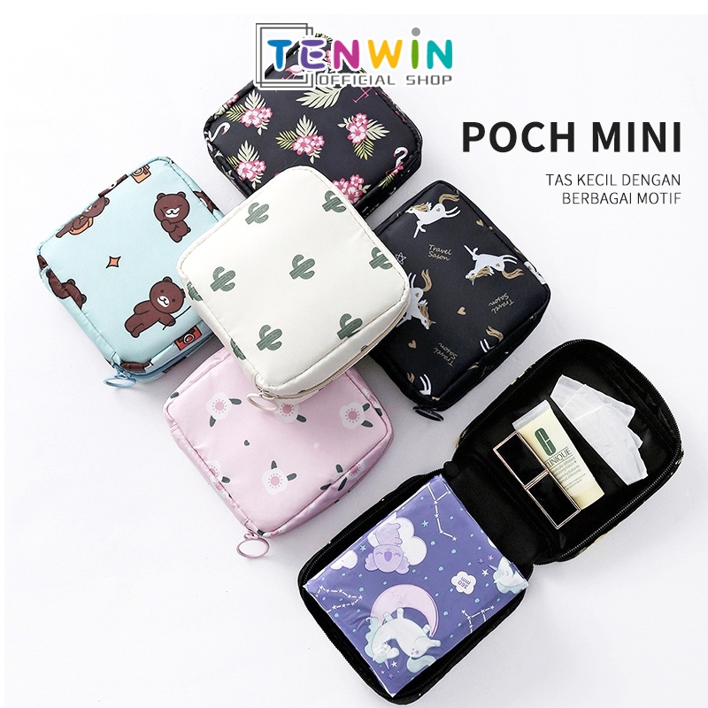 Jual pouch mini/pouch make up aesthetic/poch makeup makeup Pouch ...