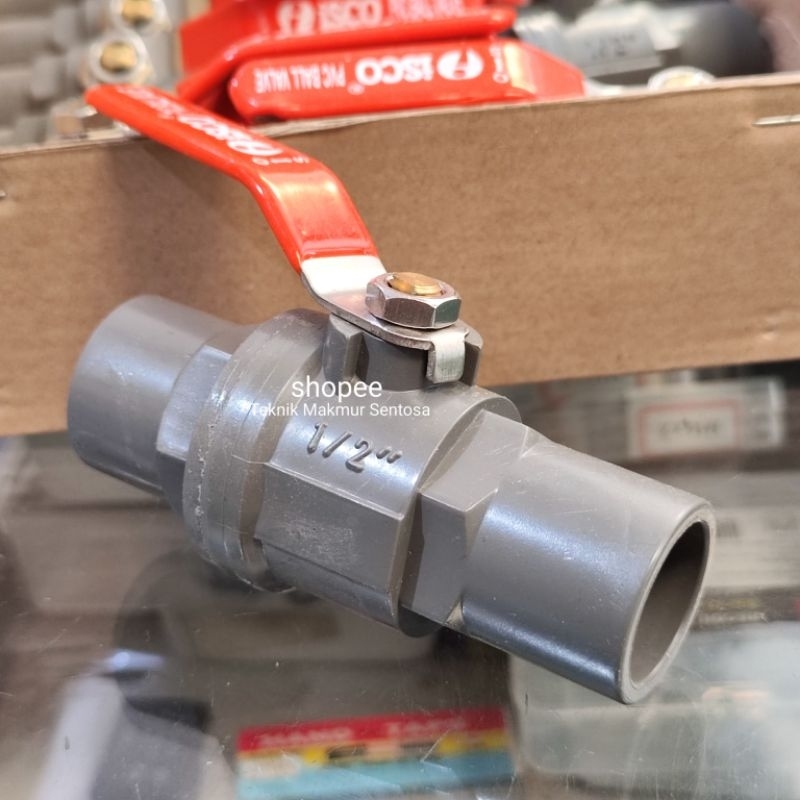 Jual Stop Kran Air PVC 1/2" Gagang Besi - Ball Valve 1/2 Inch Keran | Shopee Indonesia