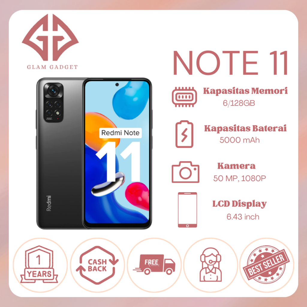 Jual Handphone Smartphone Hp NOTE 11 4G 6/128 GB Smartphone New Series ...
