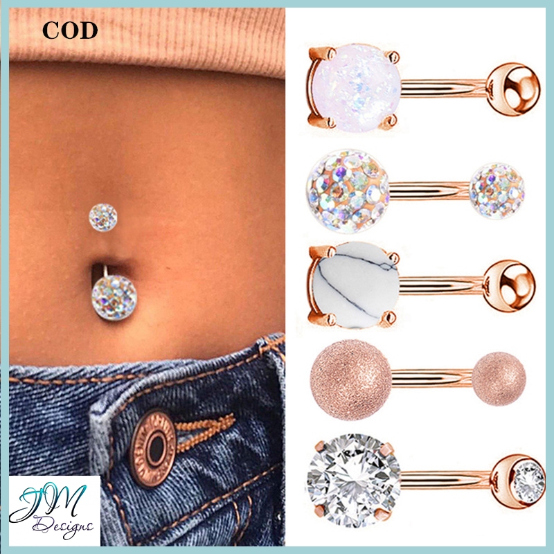 Jual Anting Pusar Kuku Pusar Bulat Baru Anting Udel Tindik Perut Baja ...