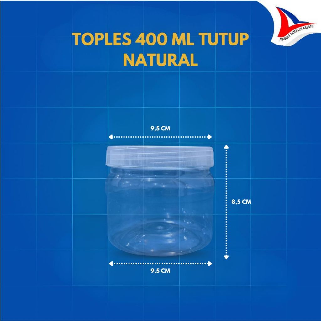 Jual Toples 400 Ml Tutup Natural / Toples Plastik / Toples Lebaran (1 Pcs) | Shopee Indonesia