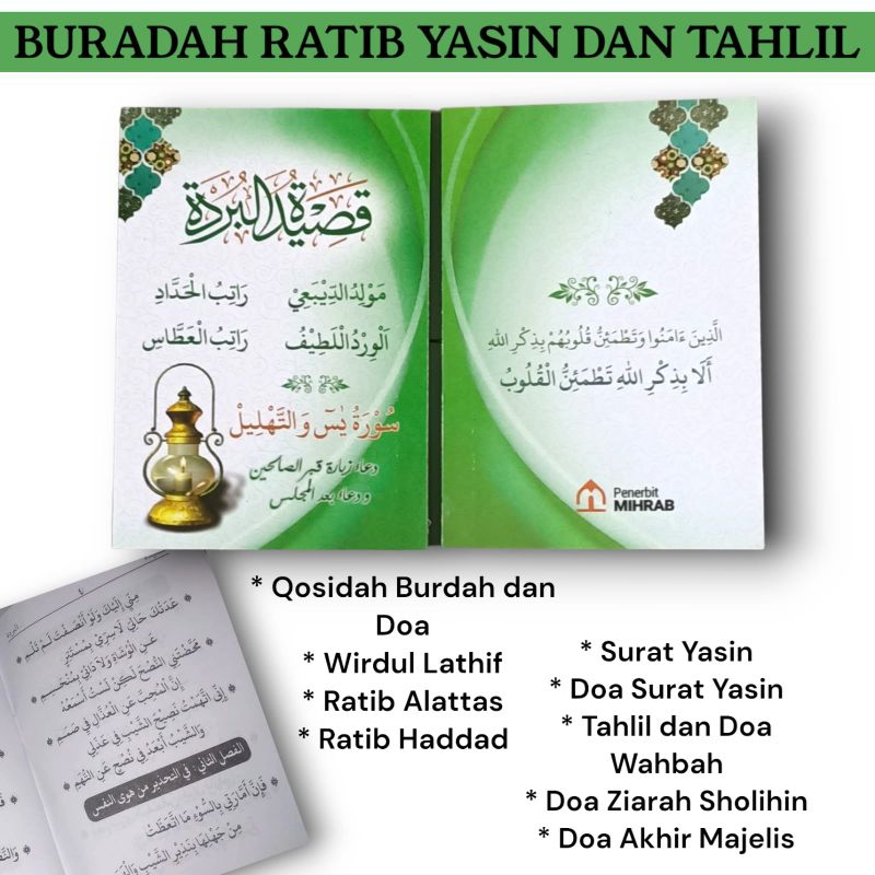 Jual Kitab Burdah - Ratib Haddad - Ratib Alattas - Yasin Tahlil - Doa ...