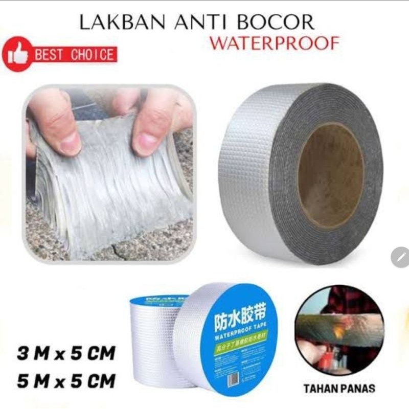 Jual Lakban Anti Bocor Tape Lem Anti Air Aluminium Foil Butyl Super Waterproof Tape Tambal ...