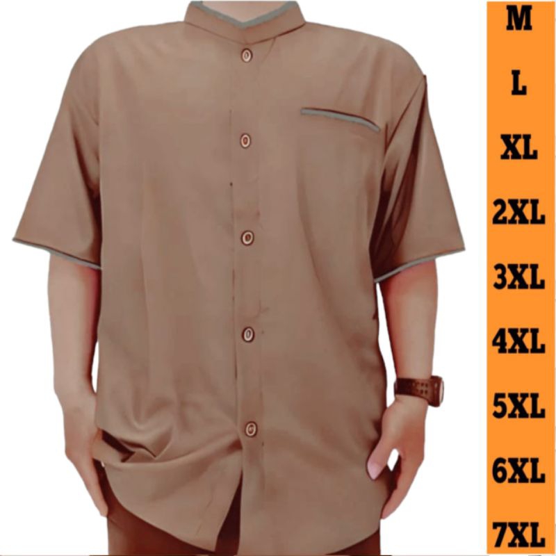 Jual Alhakam Koko jumbo 7XL 4XL XXL Koko muslim pendek big size M L XL ...